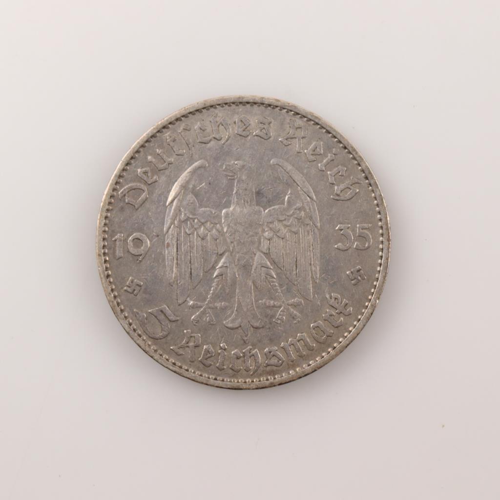 1935-D German Third Reich Silver 5 Reichsmark | Property Room