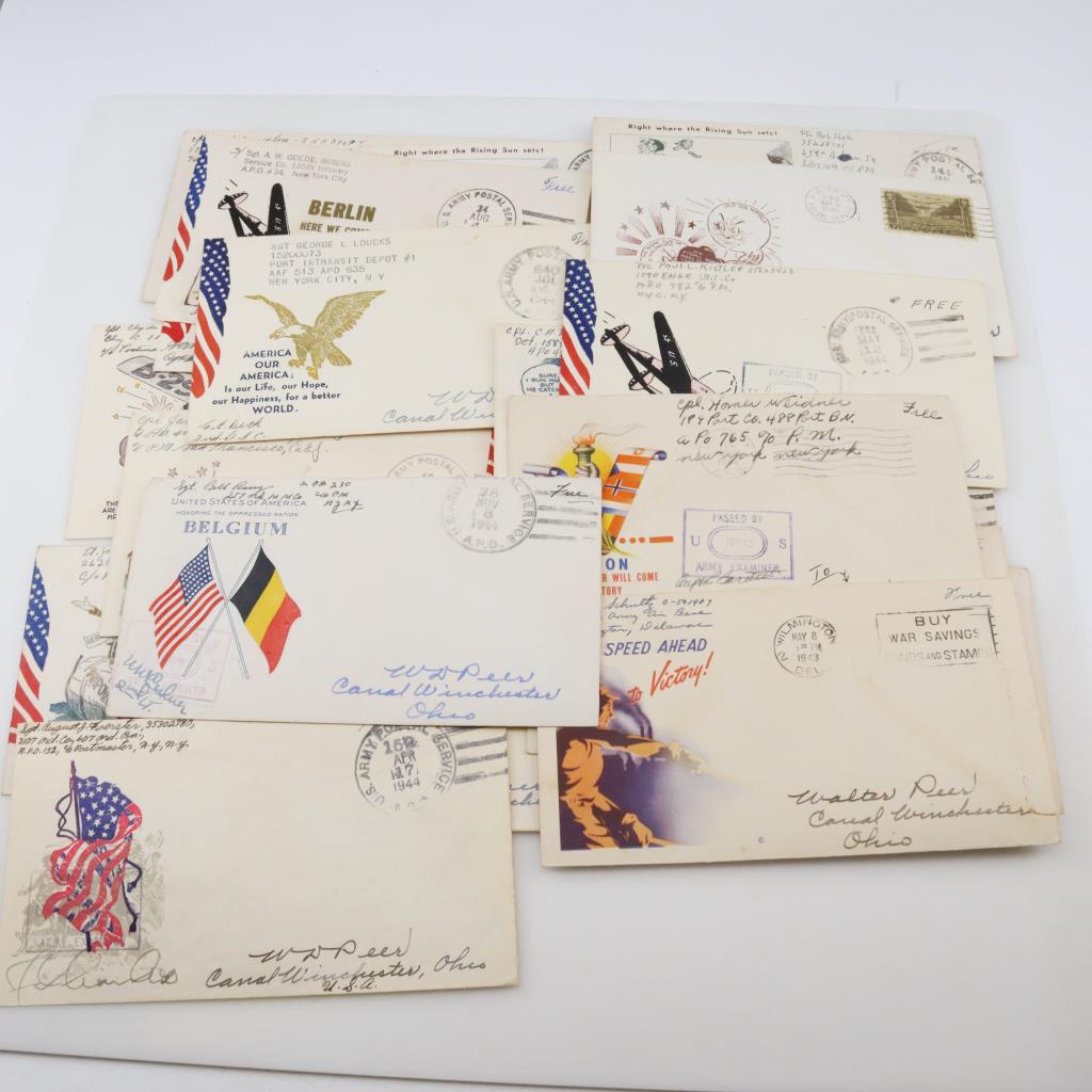 1940's Military Stamps And Envelopes, 20+ Pieces | Property Room