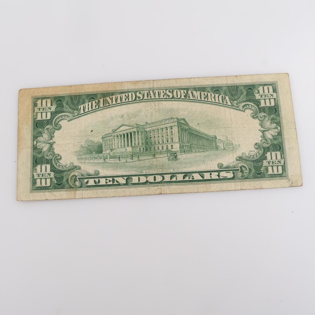 1950 D US Federal Reserve Note $10 Dollar Bill | Property Room