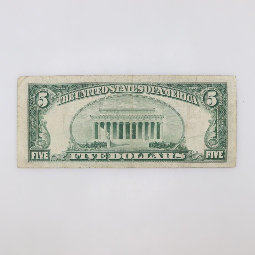1950-C Federal Reserve Note 5 Dollars | Property Room