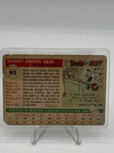 1955 Topps Bob Grim #80 | Property Room