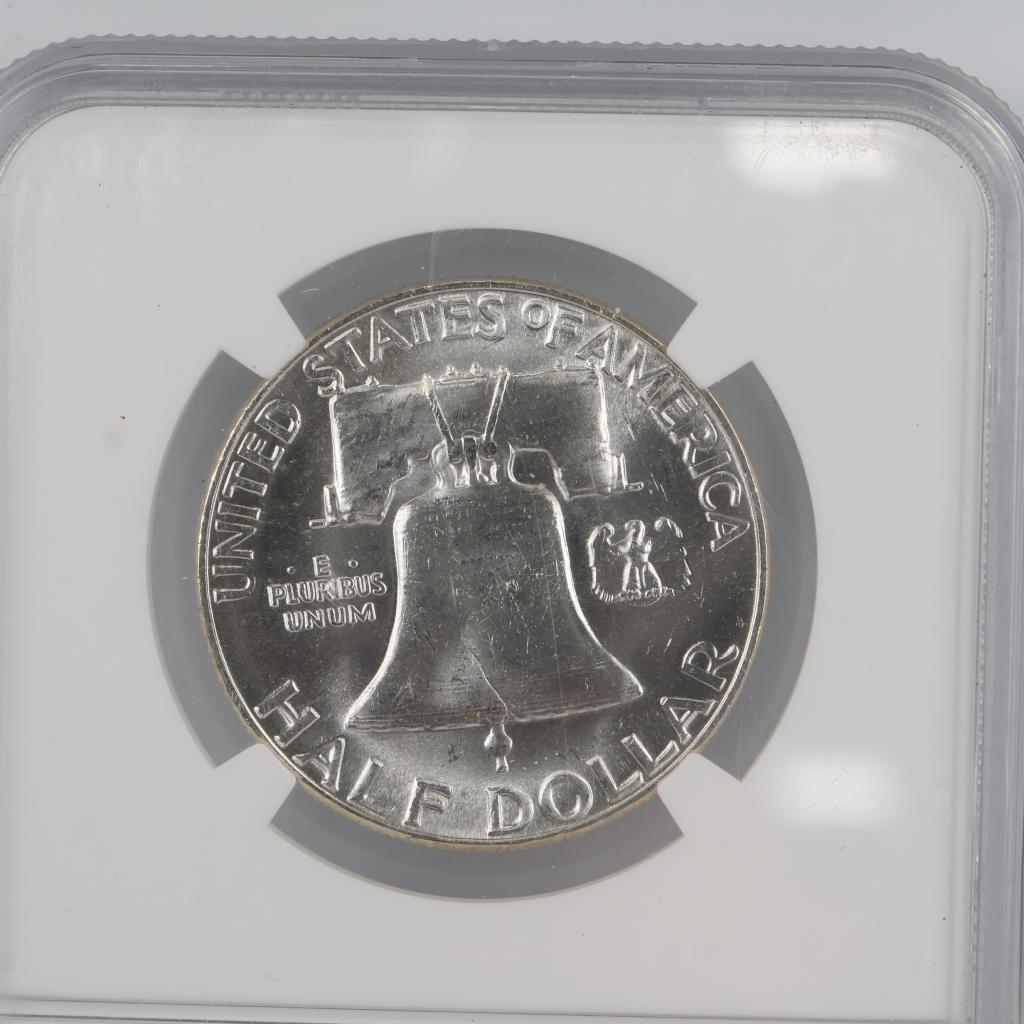 1956 MS64 FBL Franklin Silver Half Dollar NGC Graded | Property Room