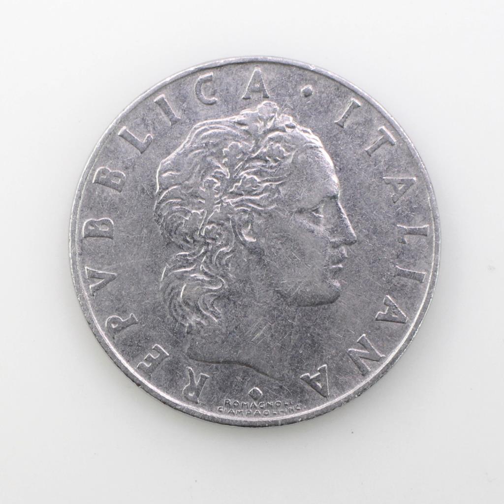 1958 R Italian 50 Lire Coin | Property Room