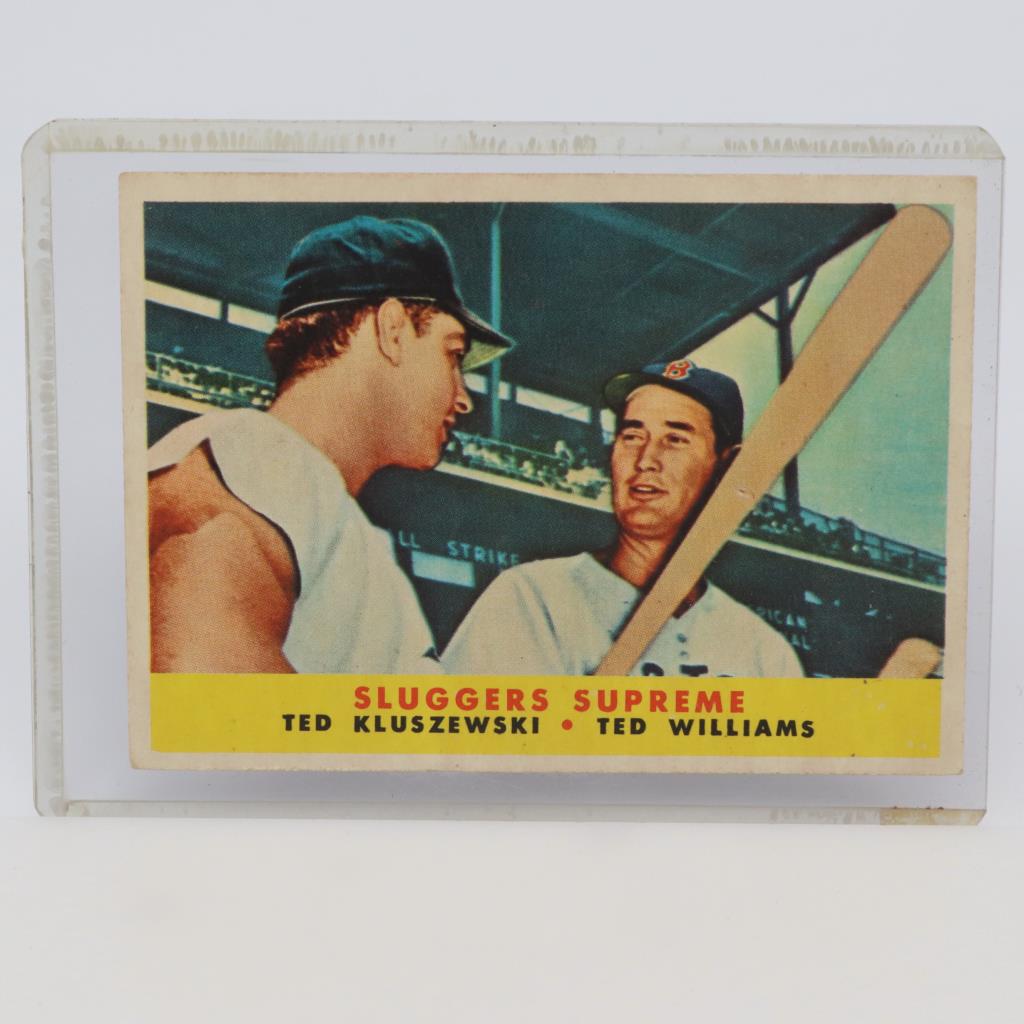 1958 Topps #321 Ted Kluszewski & Ted Williams Sluggers Supreme Baseball ...