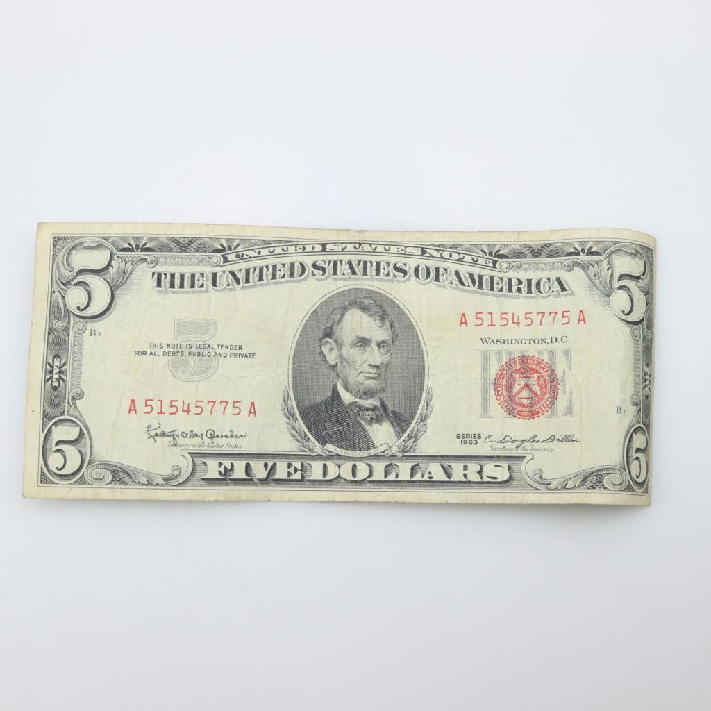 1963 US Note $5 Dollar Bill | Property Room