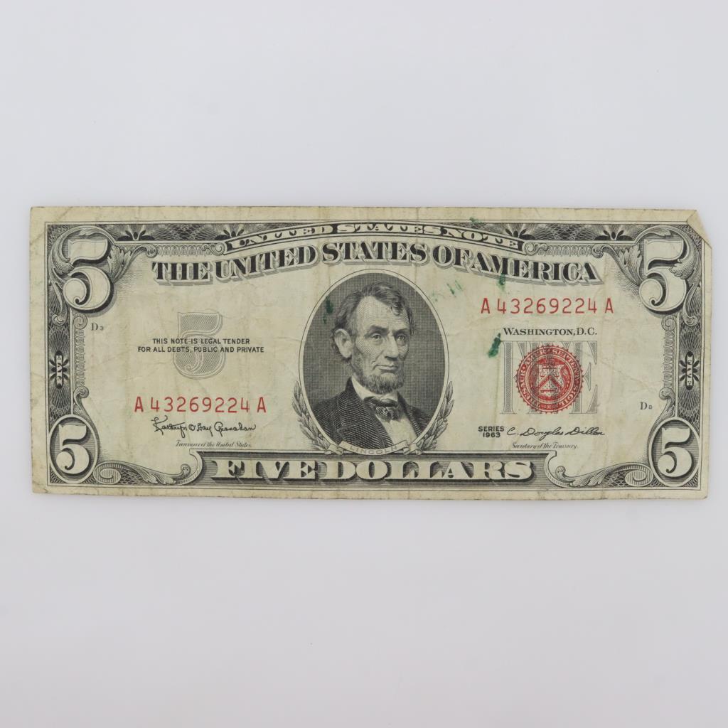 1963 US Note Five Dollars | Property Room