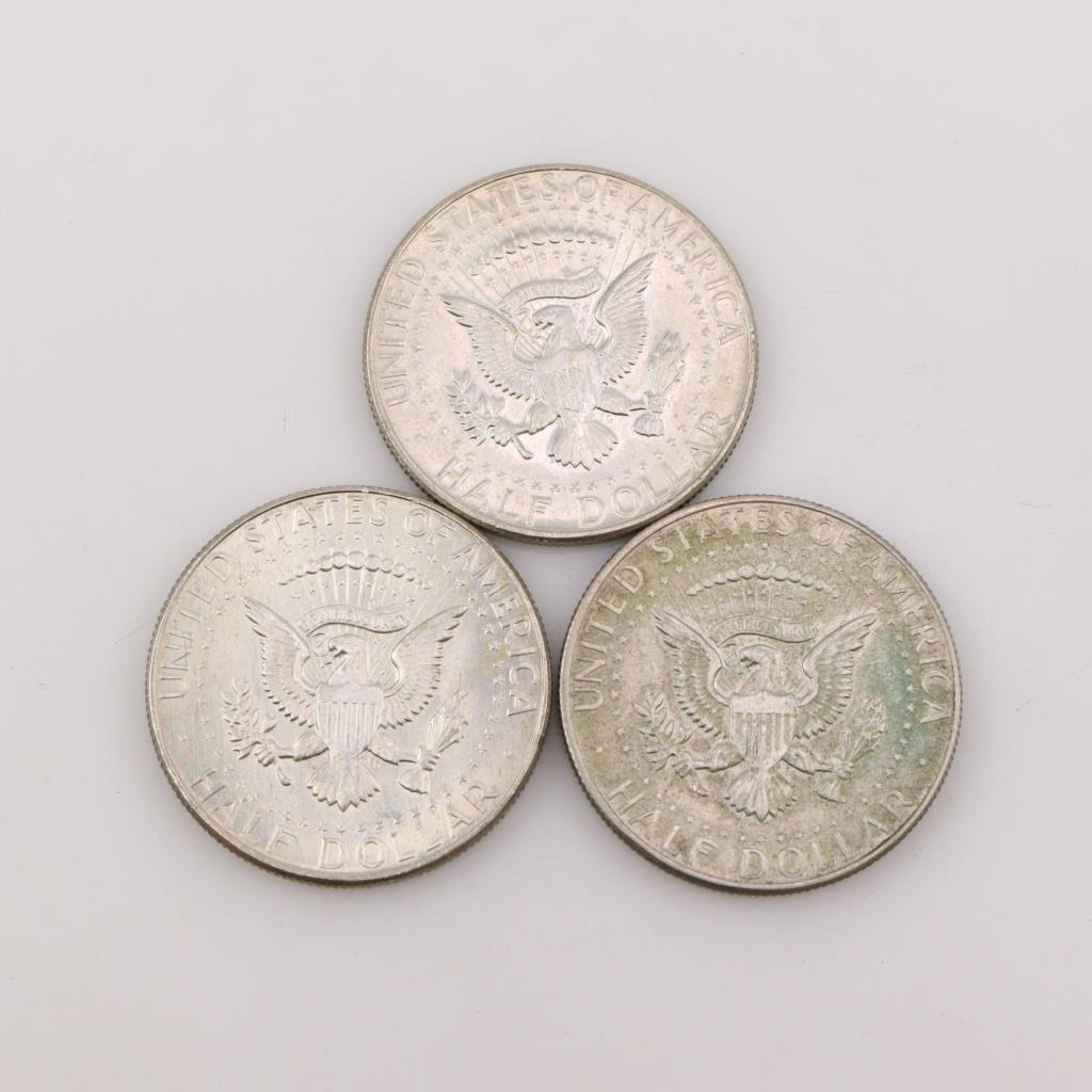 1967 And 1965 US Kennedy Silver-Clad Half Dollar, 3 Pieces | Property Room