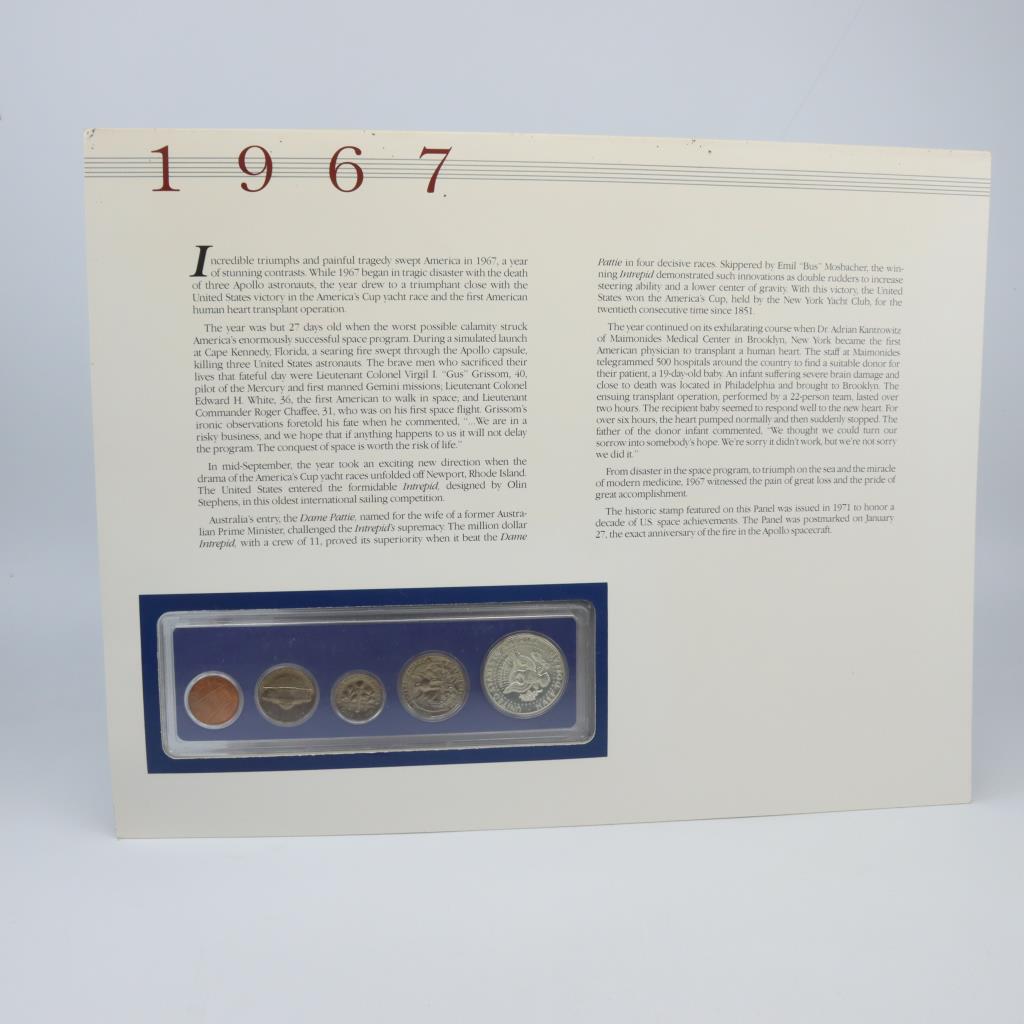 1967-P US Uncirculated Coin Special Mint Set With US Stamps | Property Room