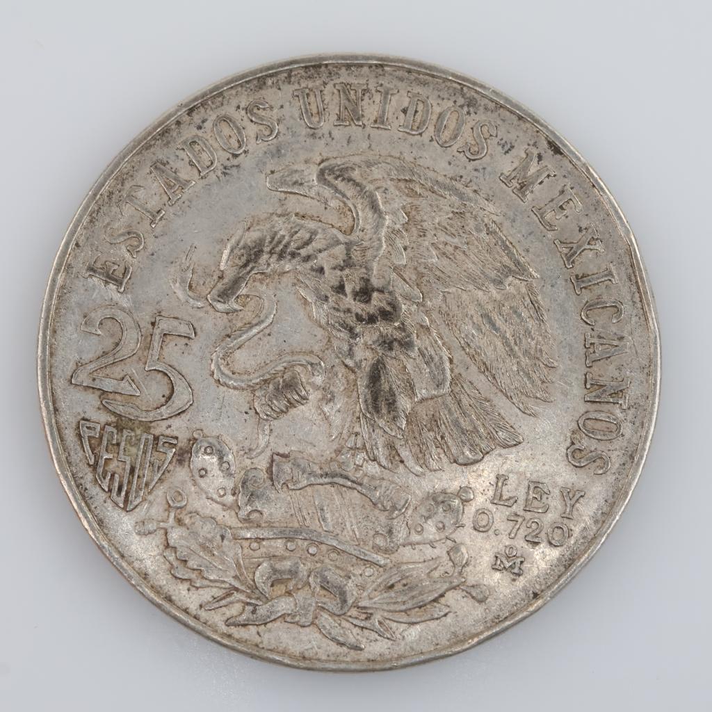 1968 Mexican Silver 25 Pesos Coin | Property Room