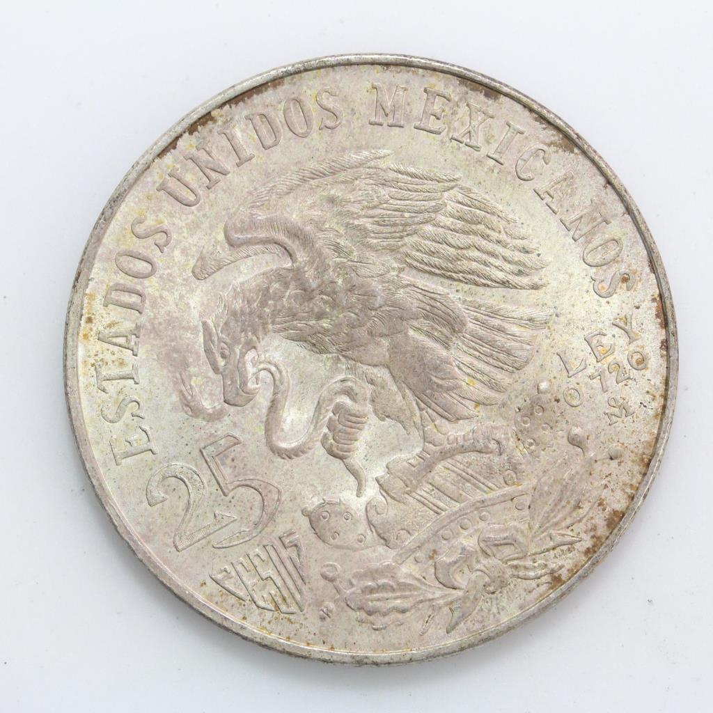 1968 Mexican Silver 25 Pesos Olympic Coin | Property Room