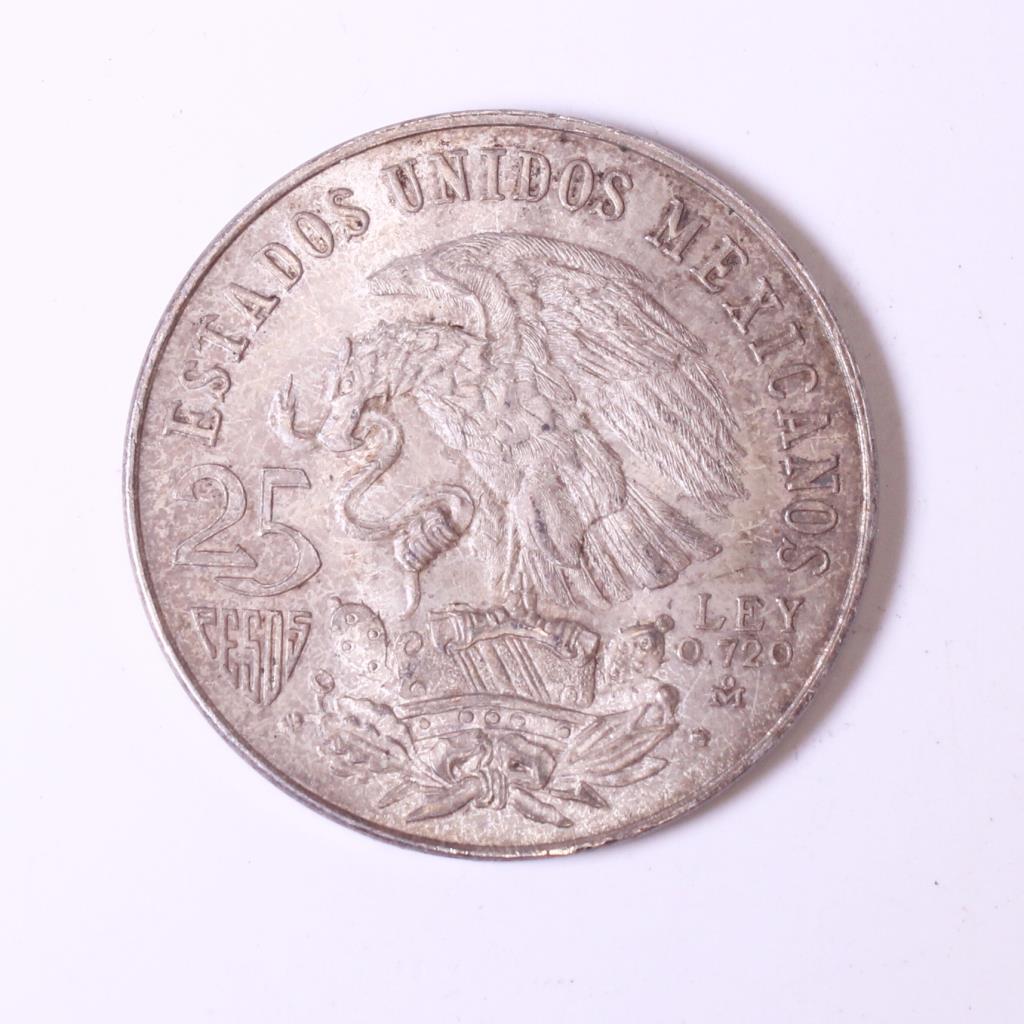 1968 Mexican Silver Olympic 25 Pesos Coin | Property Room