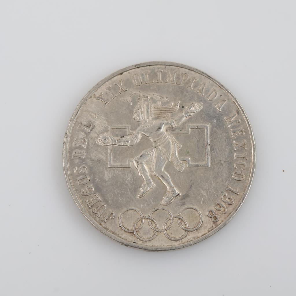 1968 Mexico Olimpiada 25 Pesos Silver Coin | Property Room