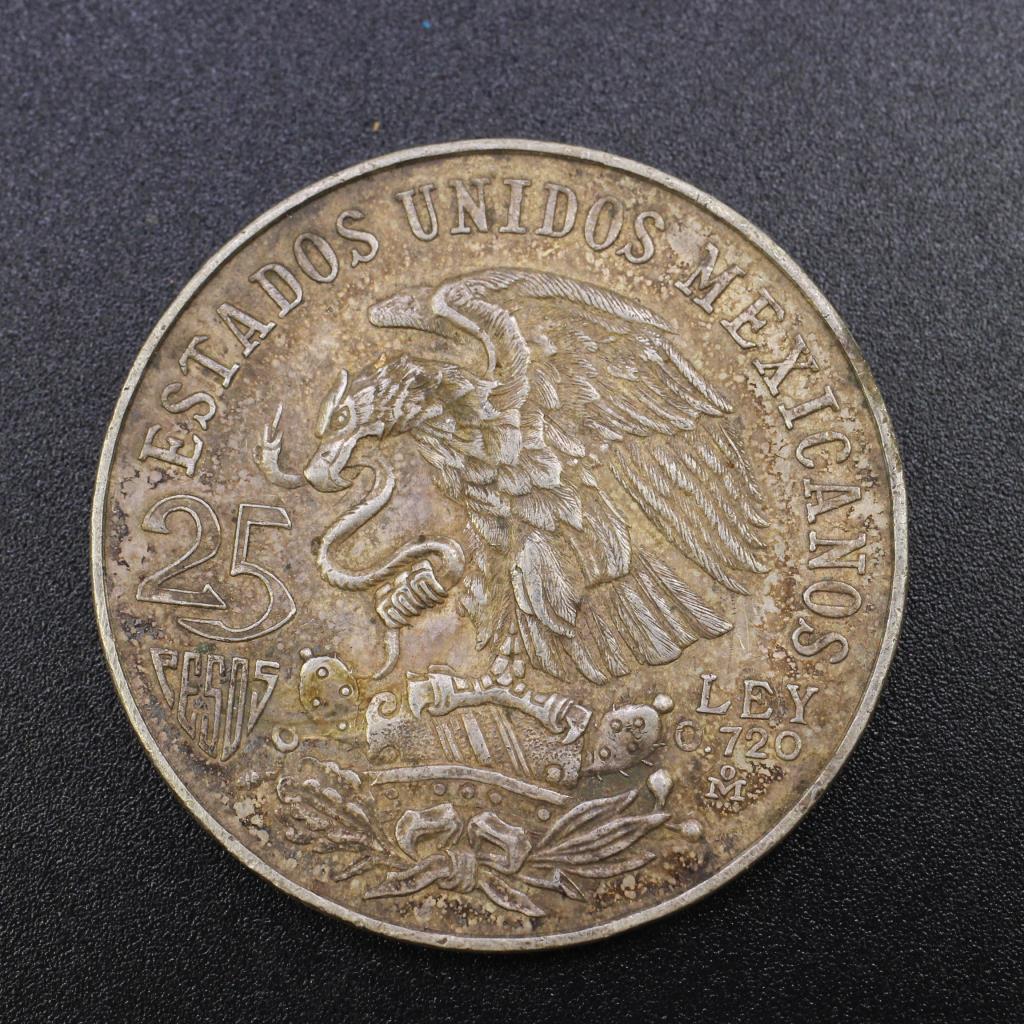 1968 Mexico Silver Olymoic Game 25 Peso Coin | Property Room