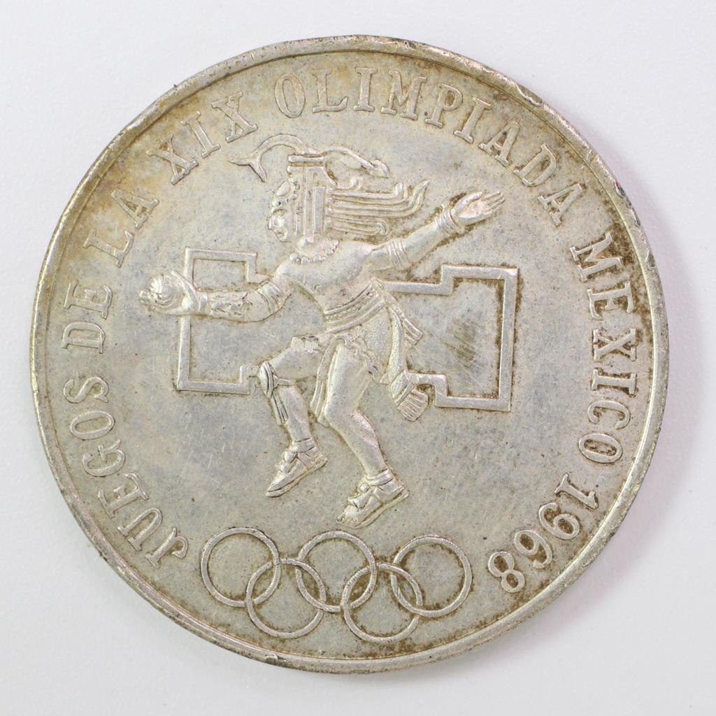 1968 Silver Olympic Mexican 25 Pesos Coin | Property Room