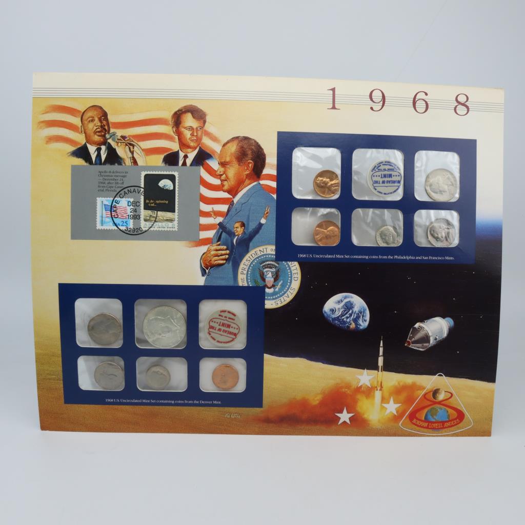 1968 US Uncirculated Coin Mint Sets With US Stamps | Property Room