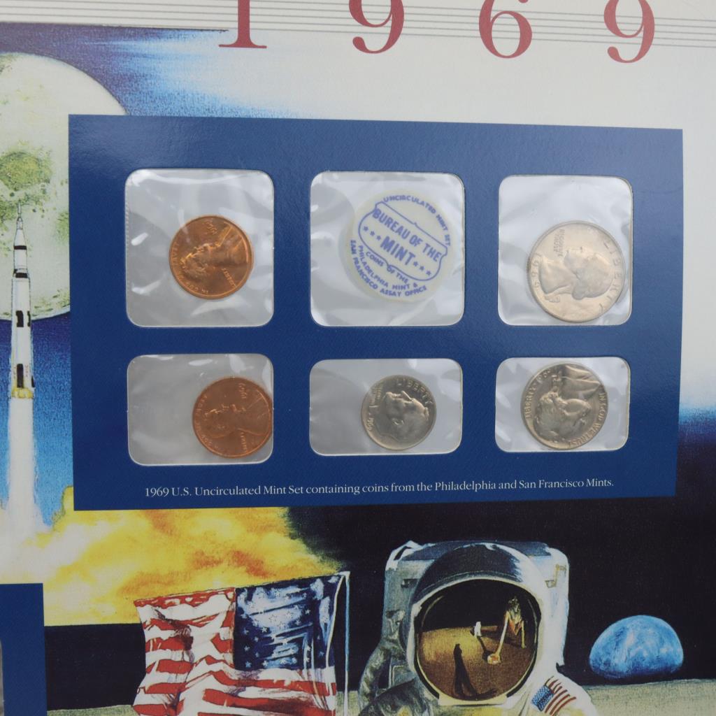 1969 US Uncirculated Coin Mint Sets With US Stamps | Property Room