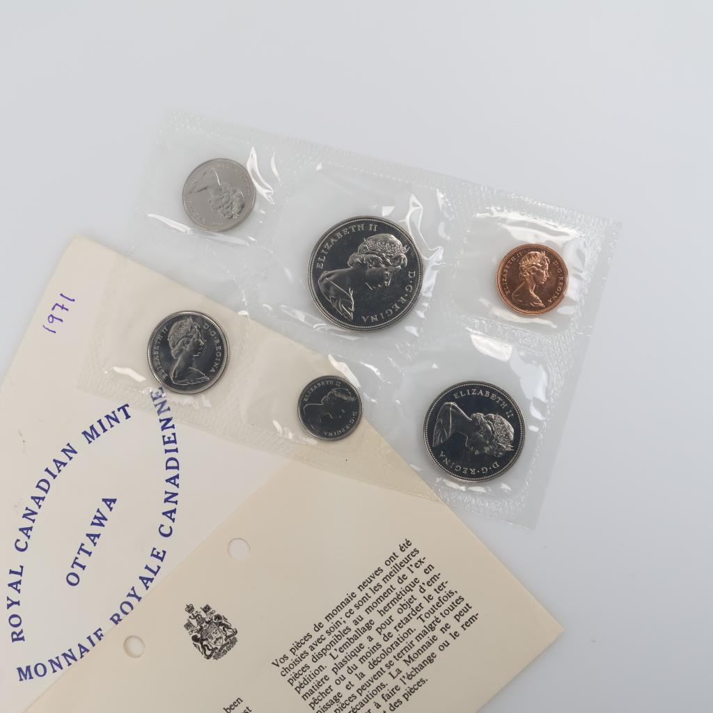 1971 Royal Canadian Mint Proof Set, 6 Coins | Property Room