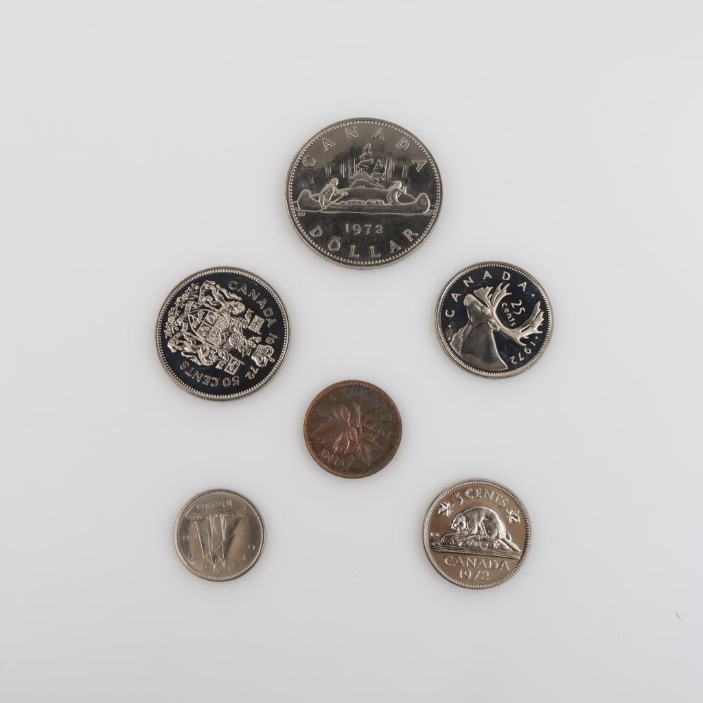 1972 Canada Double Penny Royal Mint Set, 6 Coins | Property Room