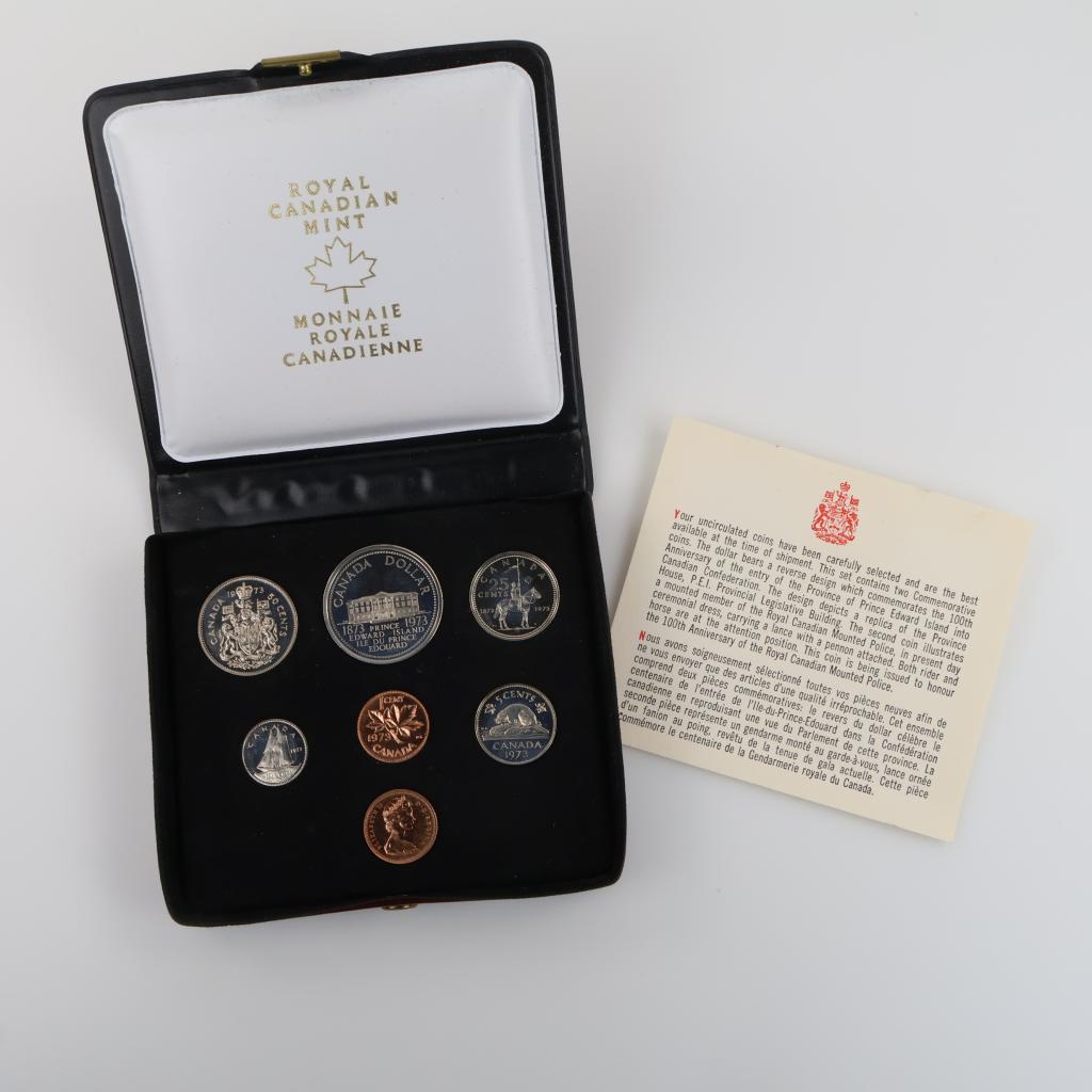 1973 Royal Canadian Mint Coin Set, 7 Coins | Property Room