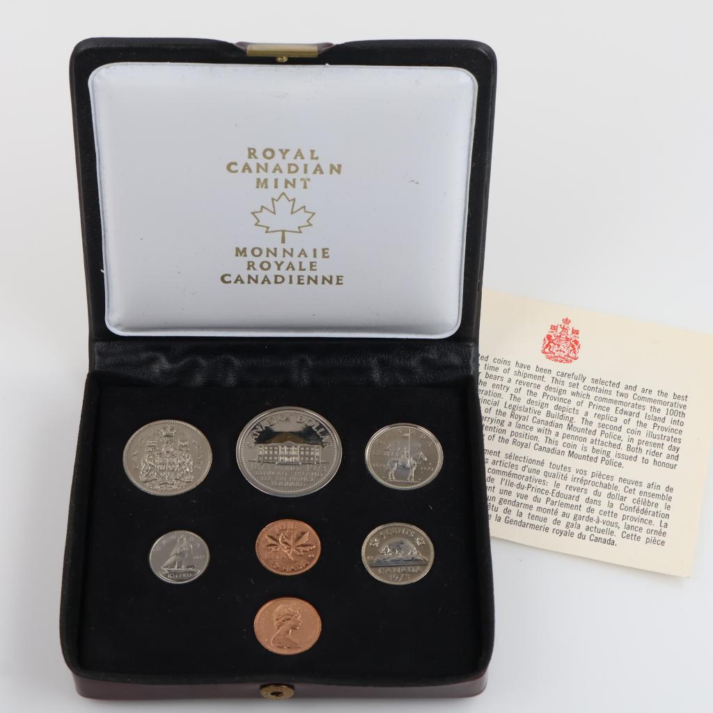 1973 Royal Canadian Mint Coin Set, 7 Coins | Property Room