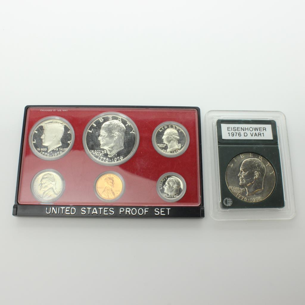 1976 U.S. Proof Set & 1976-D Eisenhower Dollar | Property Room