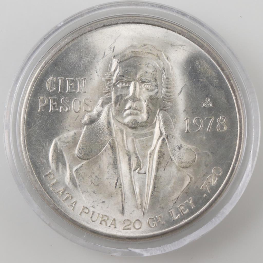 1978 Mexican Silver 100 Pesos | Property Room