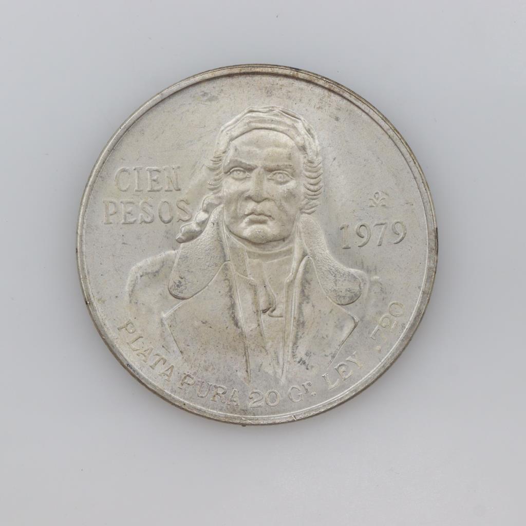 1979 Mexico 100 Pesos Silver Coin | Property Room
