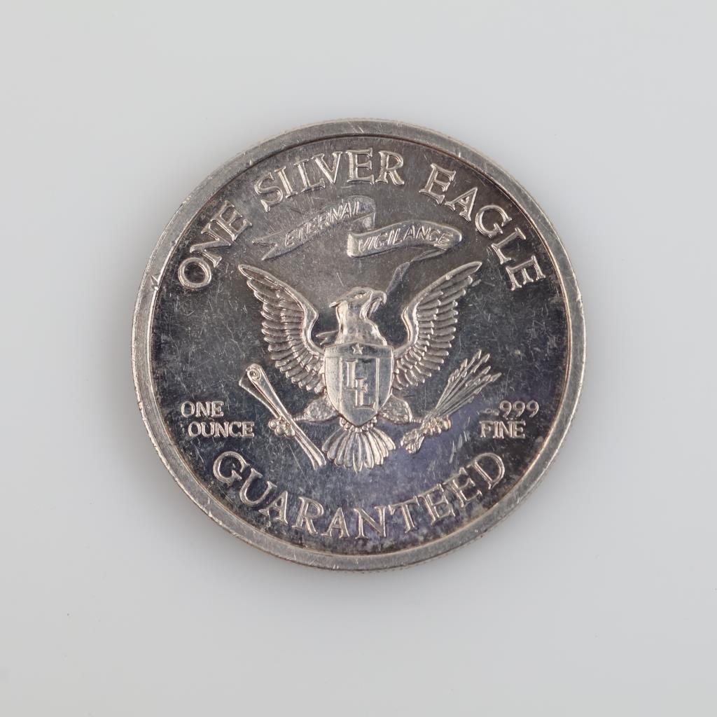 1980 Liberty Lobby Fine Silver 1 Oz Round | Property Room