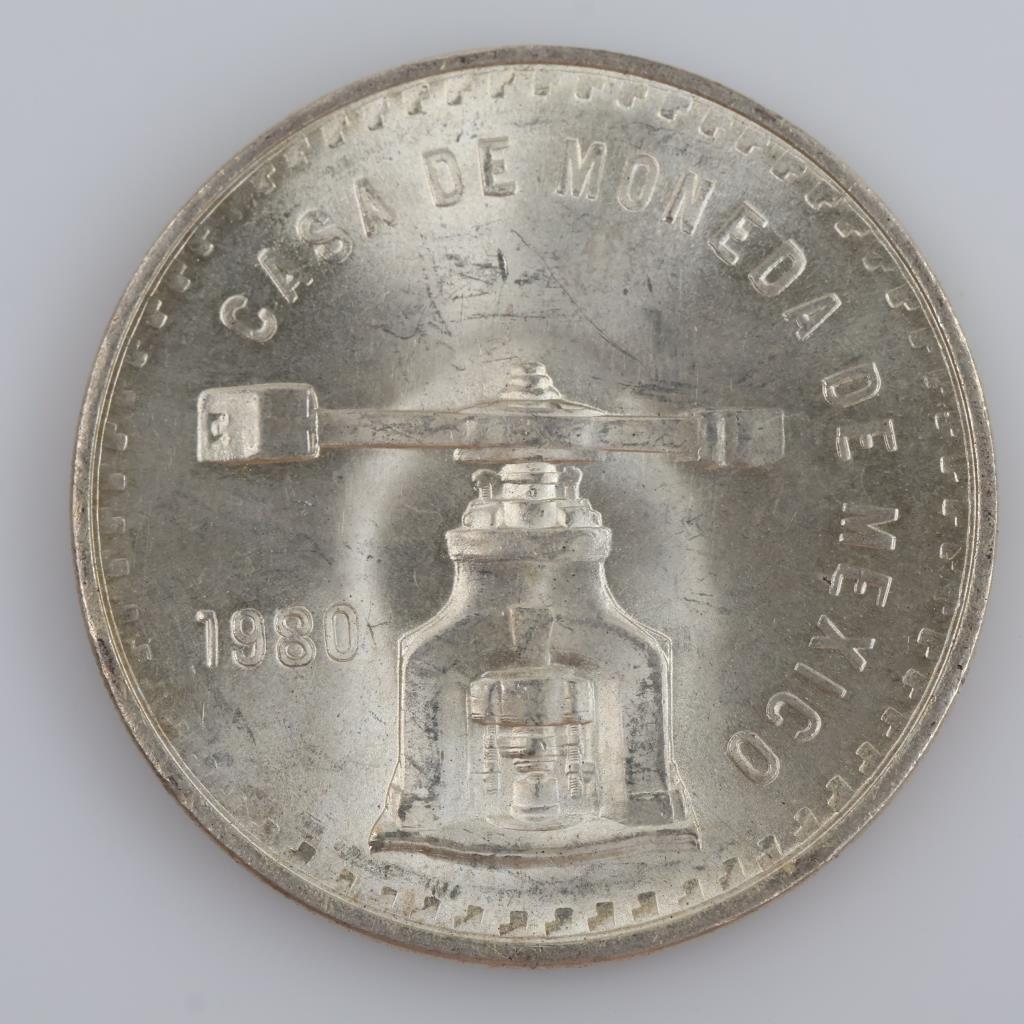 1980 Sterling Silver Mexican Mint 1 Troy Oz Round | Property Room