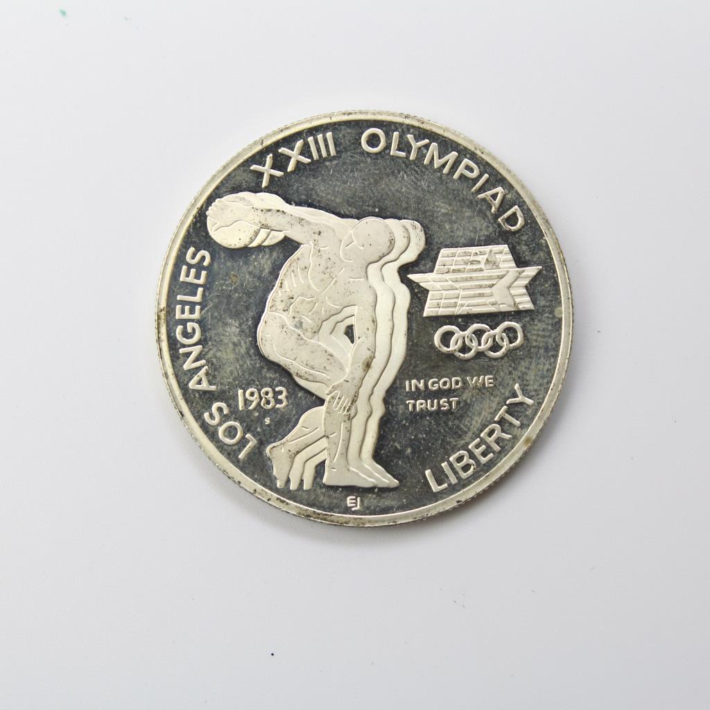 1983 U.S. Silver Proof Olympic Commerative One Dollar Coin | Property Room