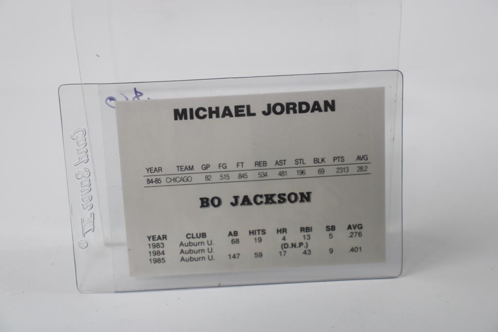 1983-1985 Major League Prospect Michael Jordan And Bo Jackson Baseball ...