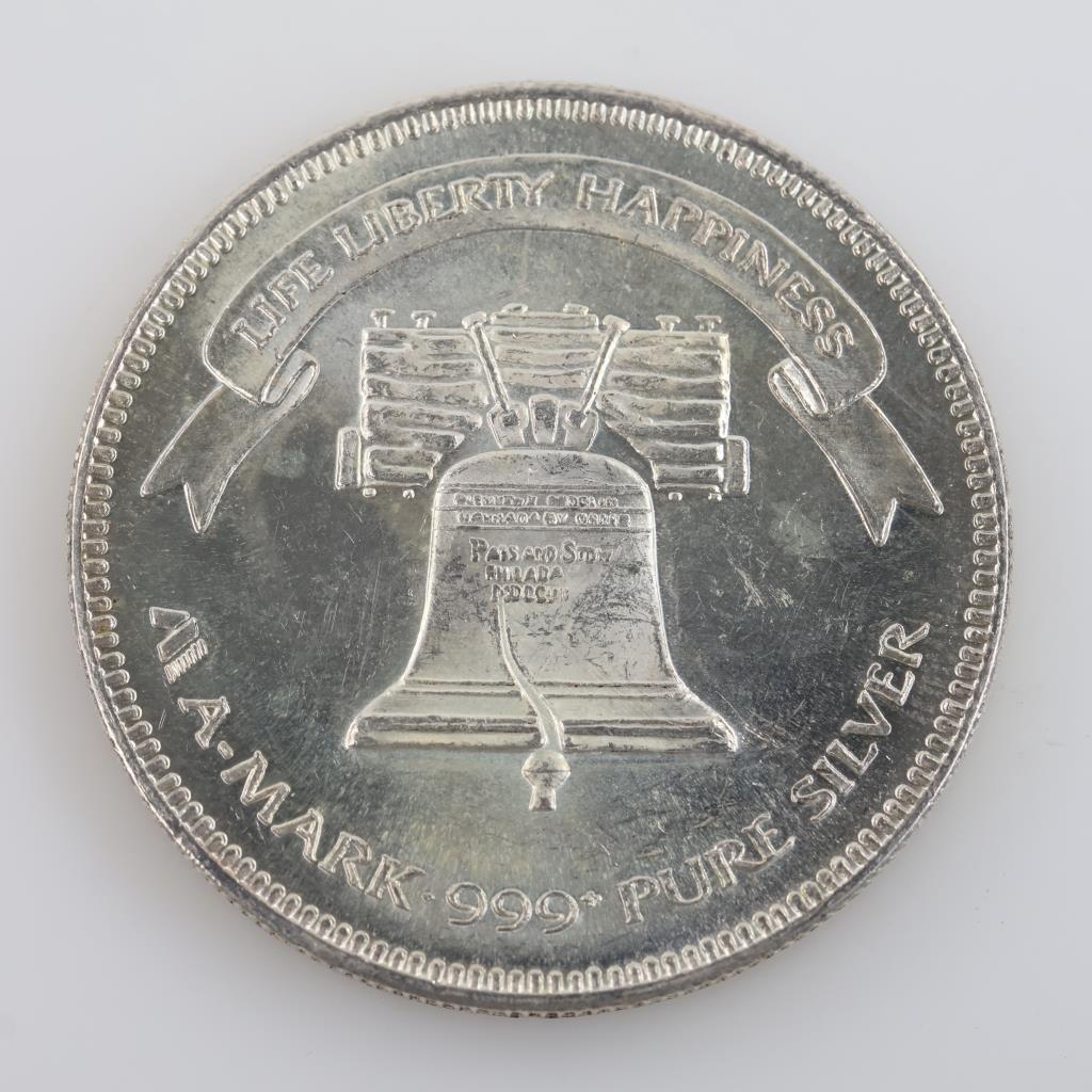1985 Liberty Silver Fine Silver 1 Troy Oz. Round | Property Room