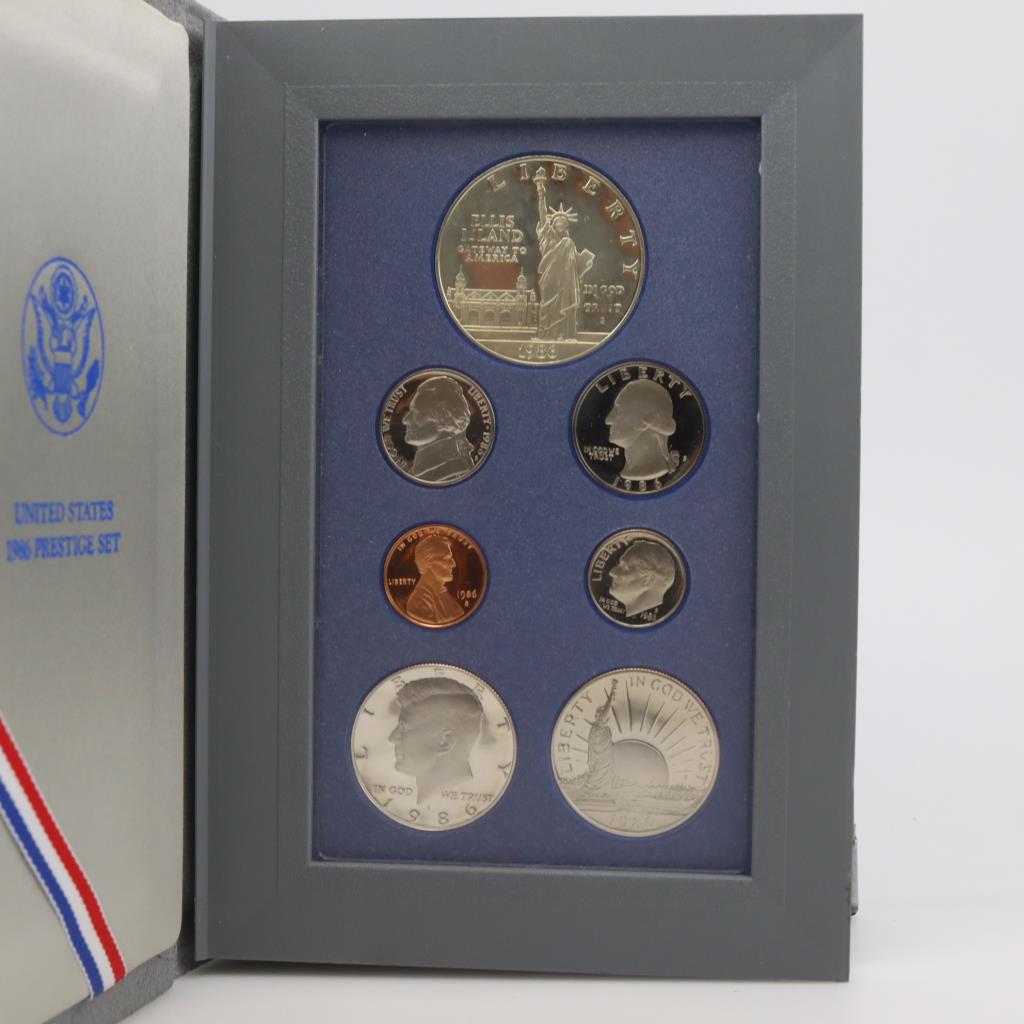 1986 Us Prestige Proof Coin Set, 7 Pieces | Property Room