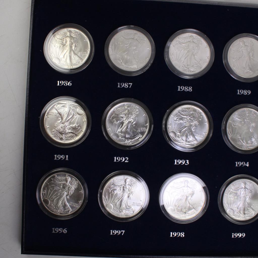 1986-2000 Americans' Largest American Eagle Silver Dollar Collection ...