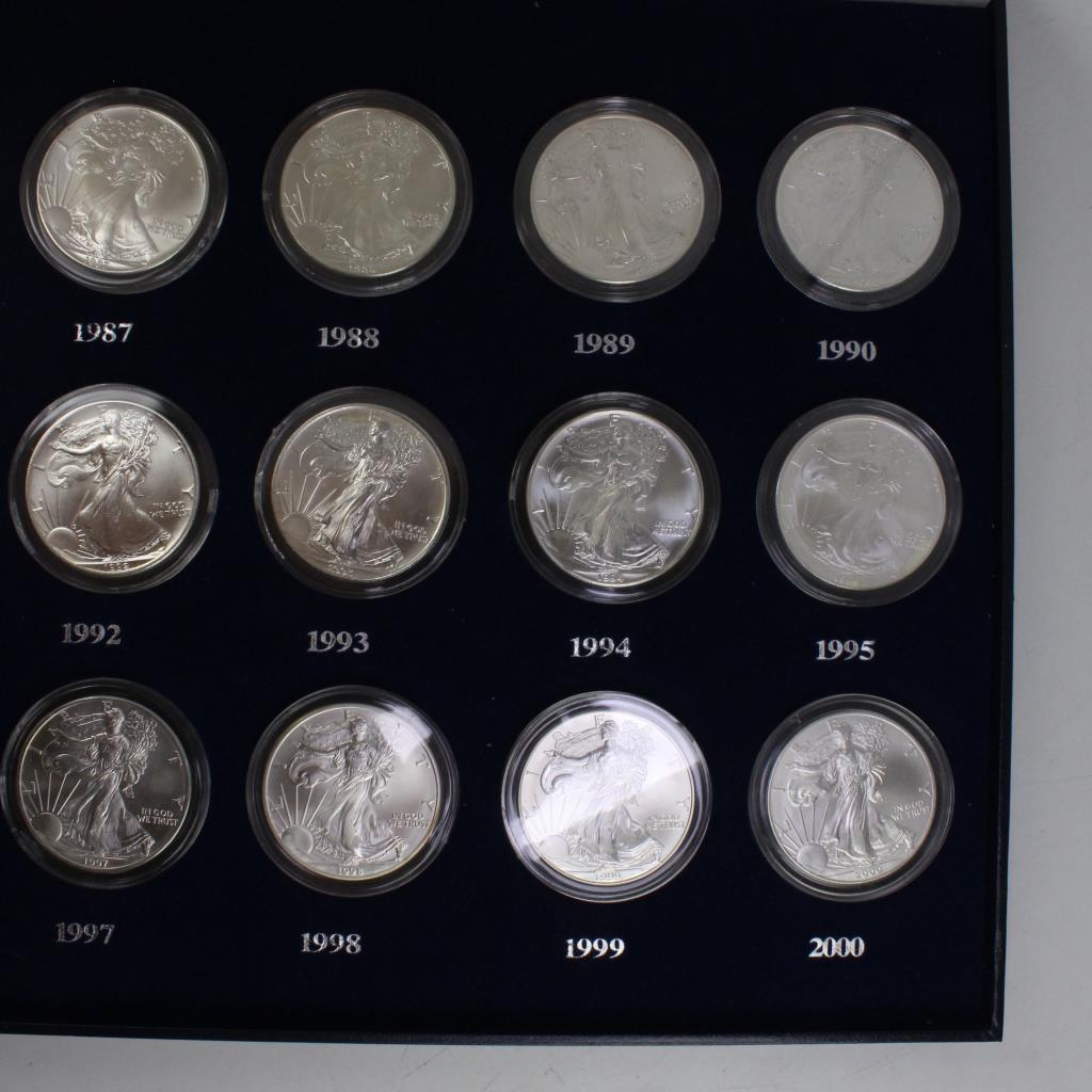 1986-2000 Americans' Largest American Eagle Silver Dollar Collection ...
