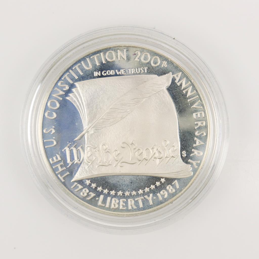 1987-S Constitution Bicentennial Commemorative Silver Proof 1 Dollar ...