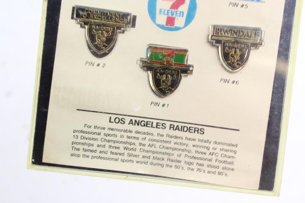 1988 Los Angeles Raiders 7-11 Commemorative Pin Series | Property Room