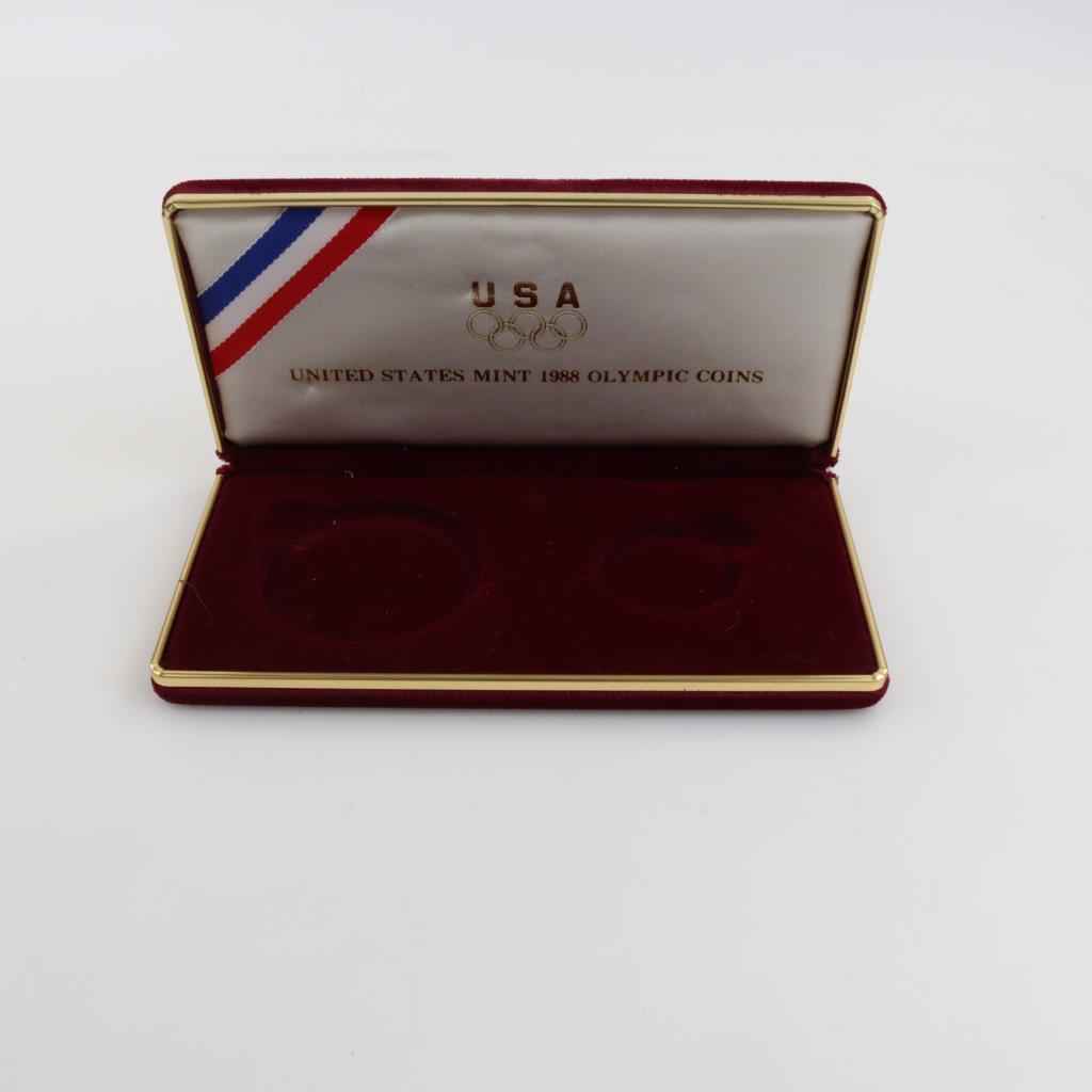 1988 US Mint Olympic Red Velvet Coin Box Holder | Property Room