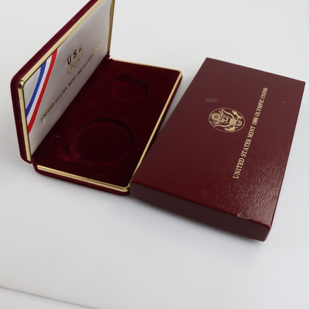 1988 US Mint Olympic Red Velvet Coin Box Holder | Property Room