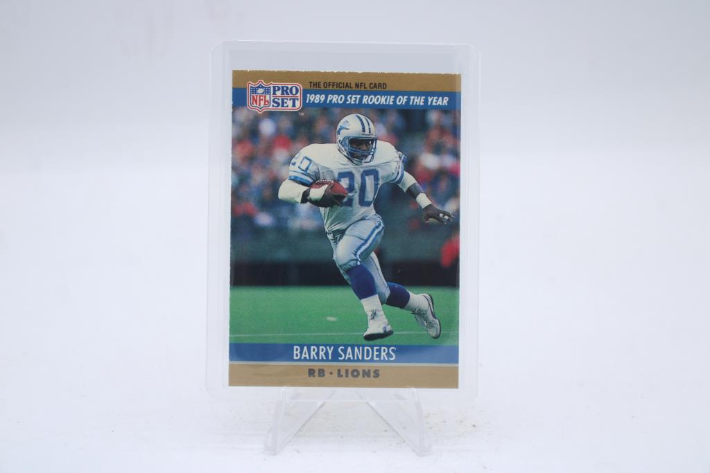 1990 NFL Pro Set Barry Sander Rookie Of The Year #1 | Property Room