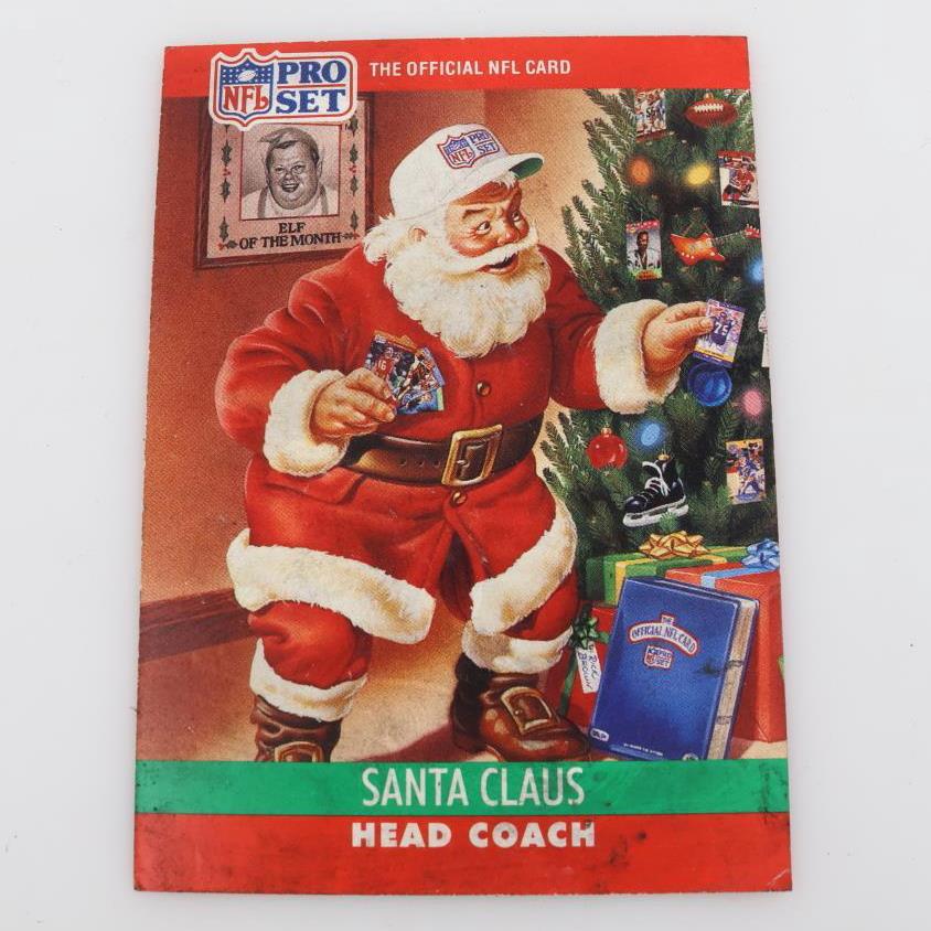 1990 Pro Set NFL Santa Claus Collectible Trading Card: The Official NFL ...