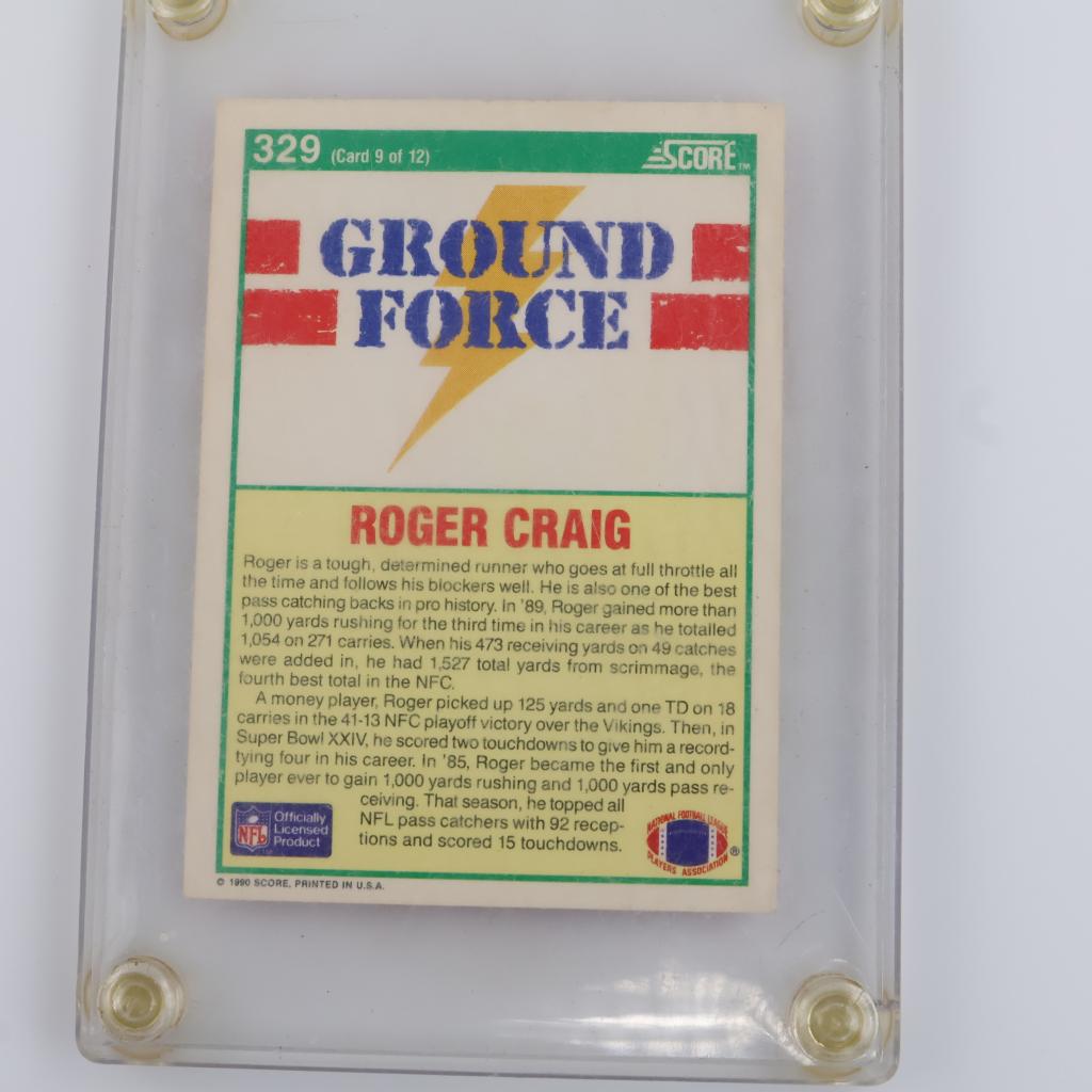 1990 Score Roger Craig Football Trading Card | Property Room