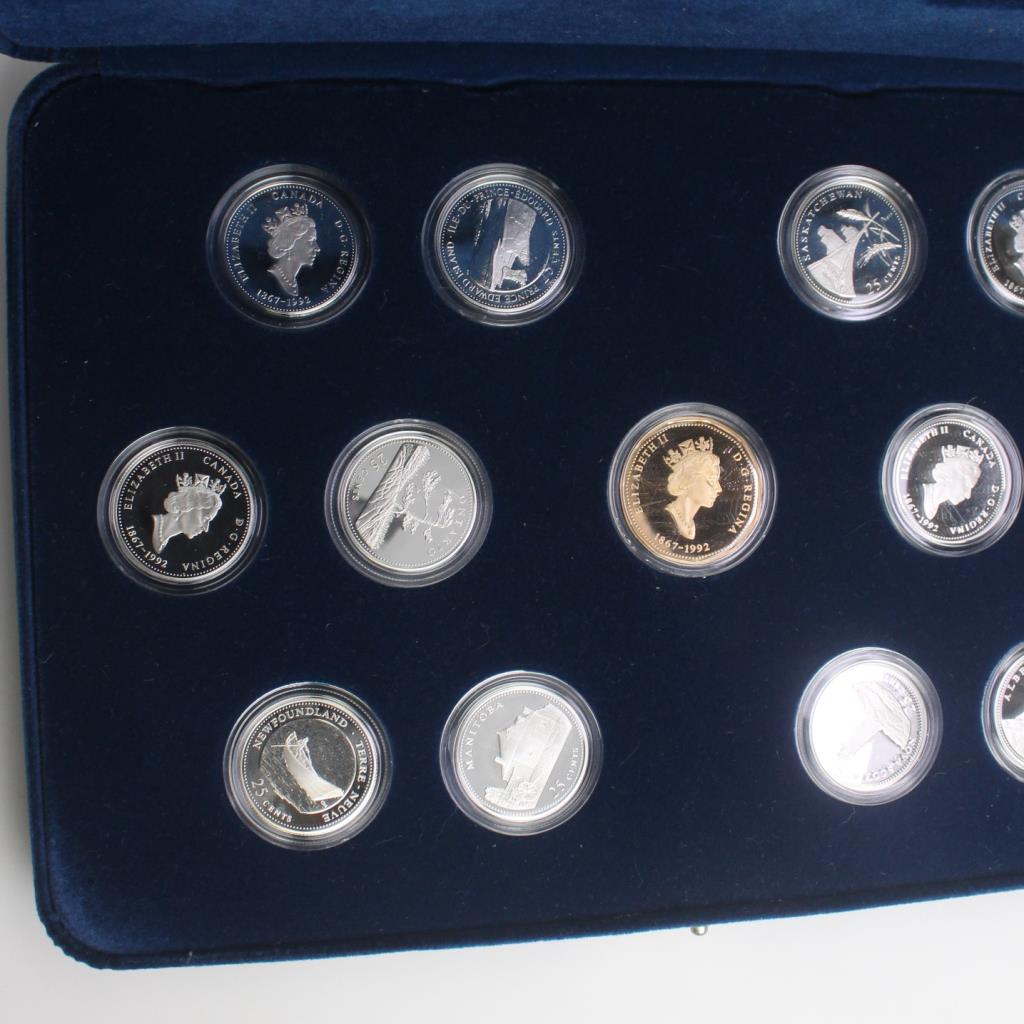 1992 Canada 125th Anniversary Proof 25 Cent Quarter Set With Case ...