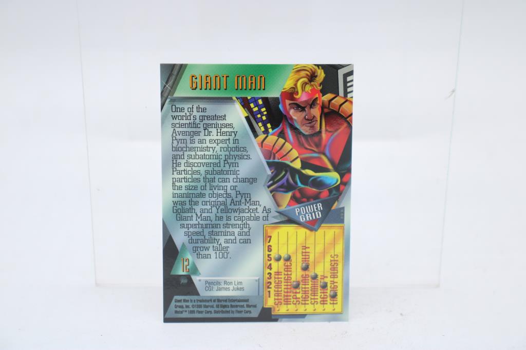 1995 Fleer Marvel Metal Giant Man Foild Card #12 | Property Room