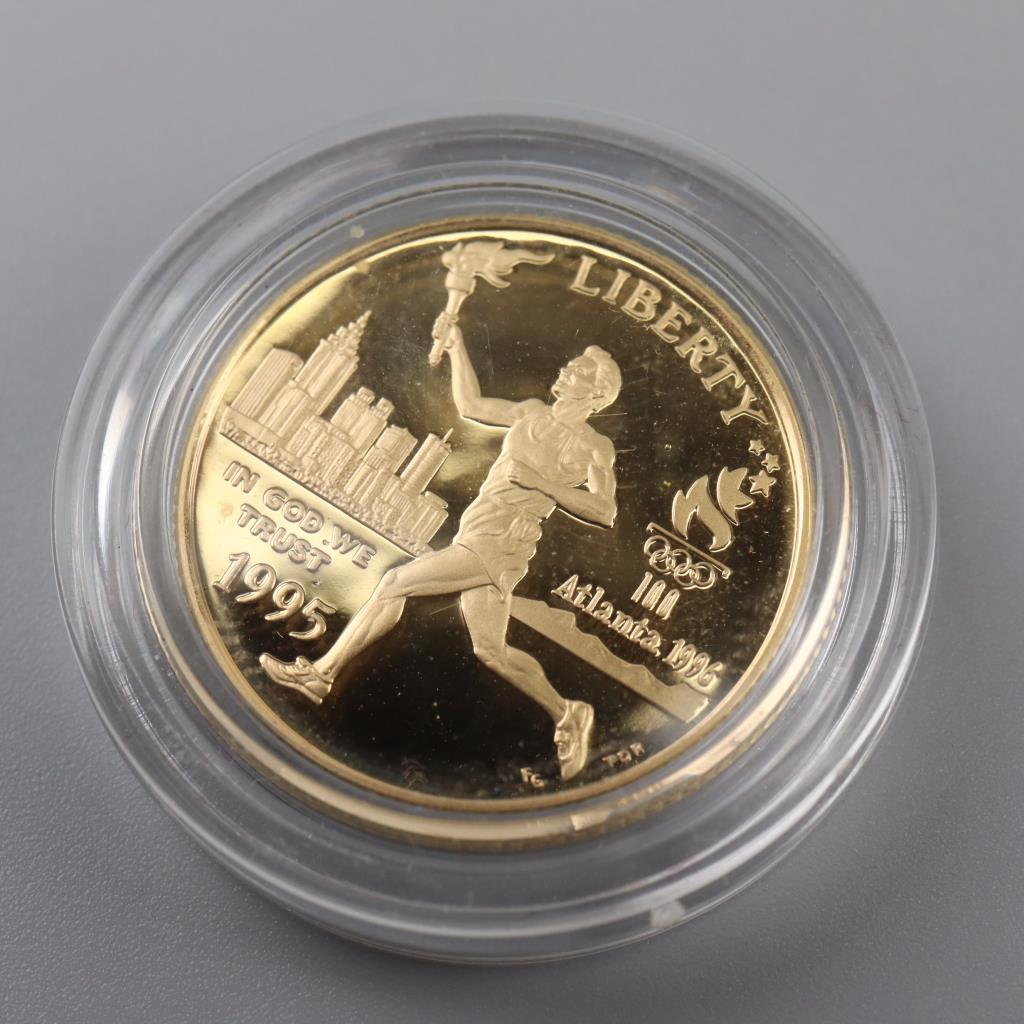1995 US Torch Runner Fine Gold 5 Dollar Proof Coin | Property Room