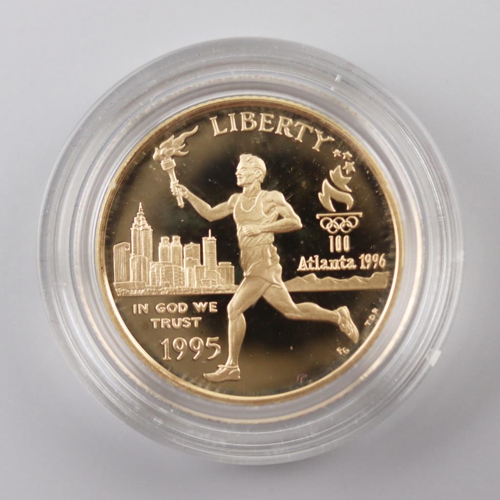 1995 US Torch Runner Fine Gold 5 Dollar Proof Coin | Property Room