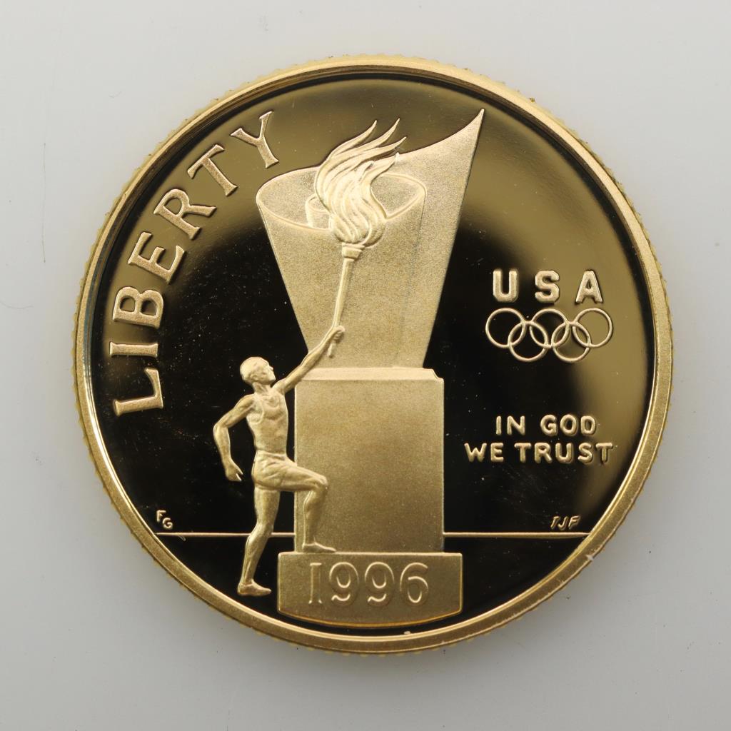 1996 US Flag Bearer Fine Gold 5 Dollar Proof Coin | Property Room