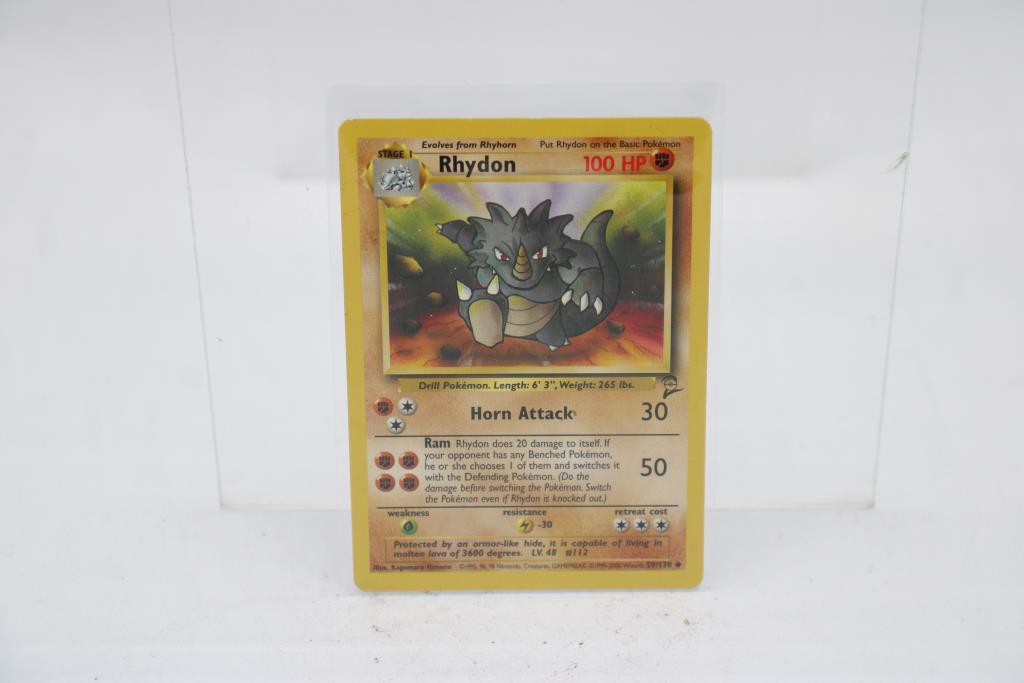 1999 Pokemon WOTC Base Set 2 Rhydon 59/130 | Property Room