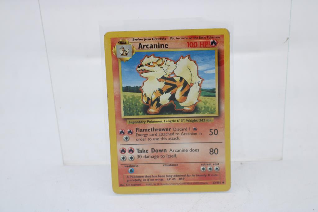 1999 Pokemon WOTC Base Set Arcanine 23/102 | Property Room