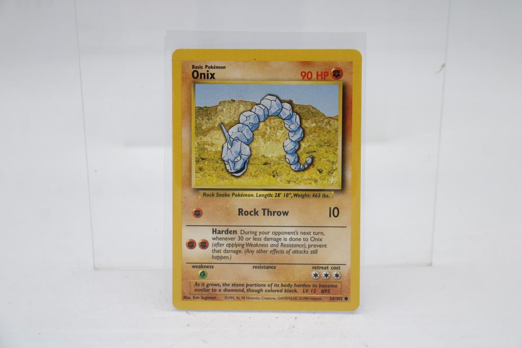 1999 Pokemon WOTC Base Set Onix 56/102 | Property Room